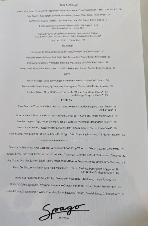 Menu, Hours & Prices at Spago by Wolfgang Puck | Bellagio Las Vegas